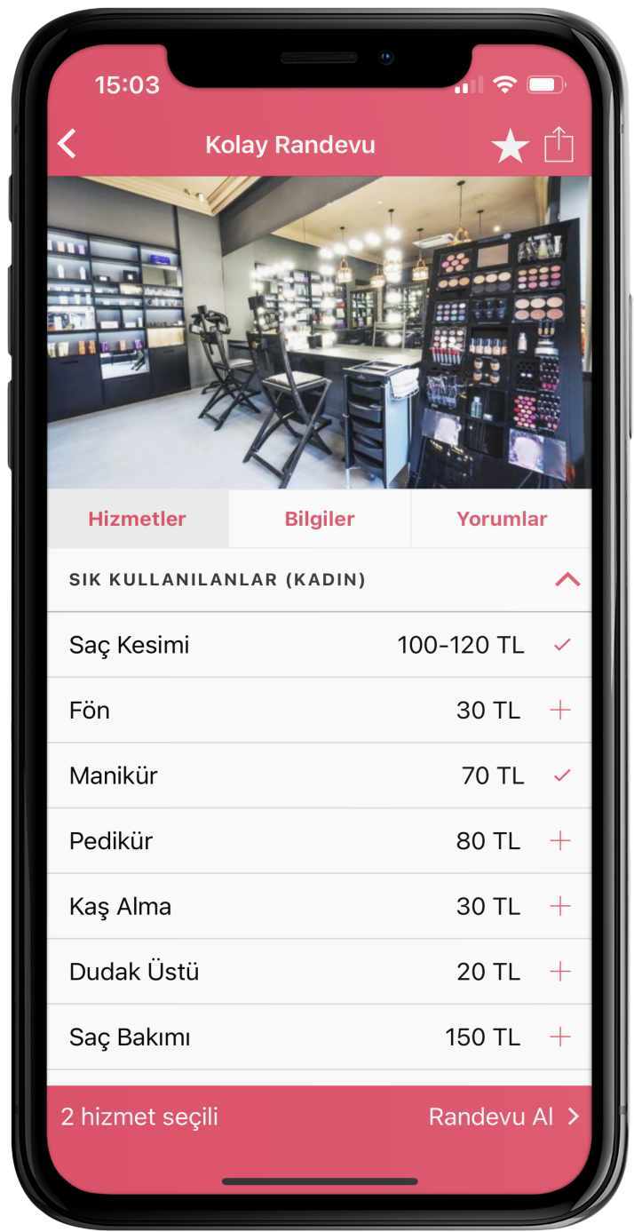 Kolay Randevu - Salon Randevu Takip Programı